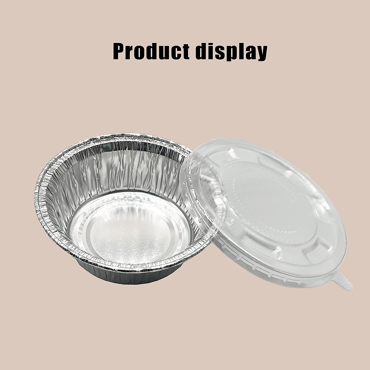 AIDUZETY 5" Foil Baking Pans with Lids - Perfect for Baking and Storing Food (20 Pack)