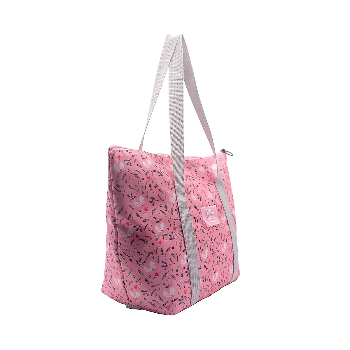 Heicat Reusable Lunch Bag Tote Bag for Women - Insulated Lunch Bag Lunch Box - Aluminum Foil Insulated Zip Cooler Bag - Pink Rabbit