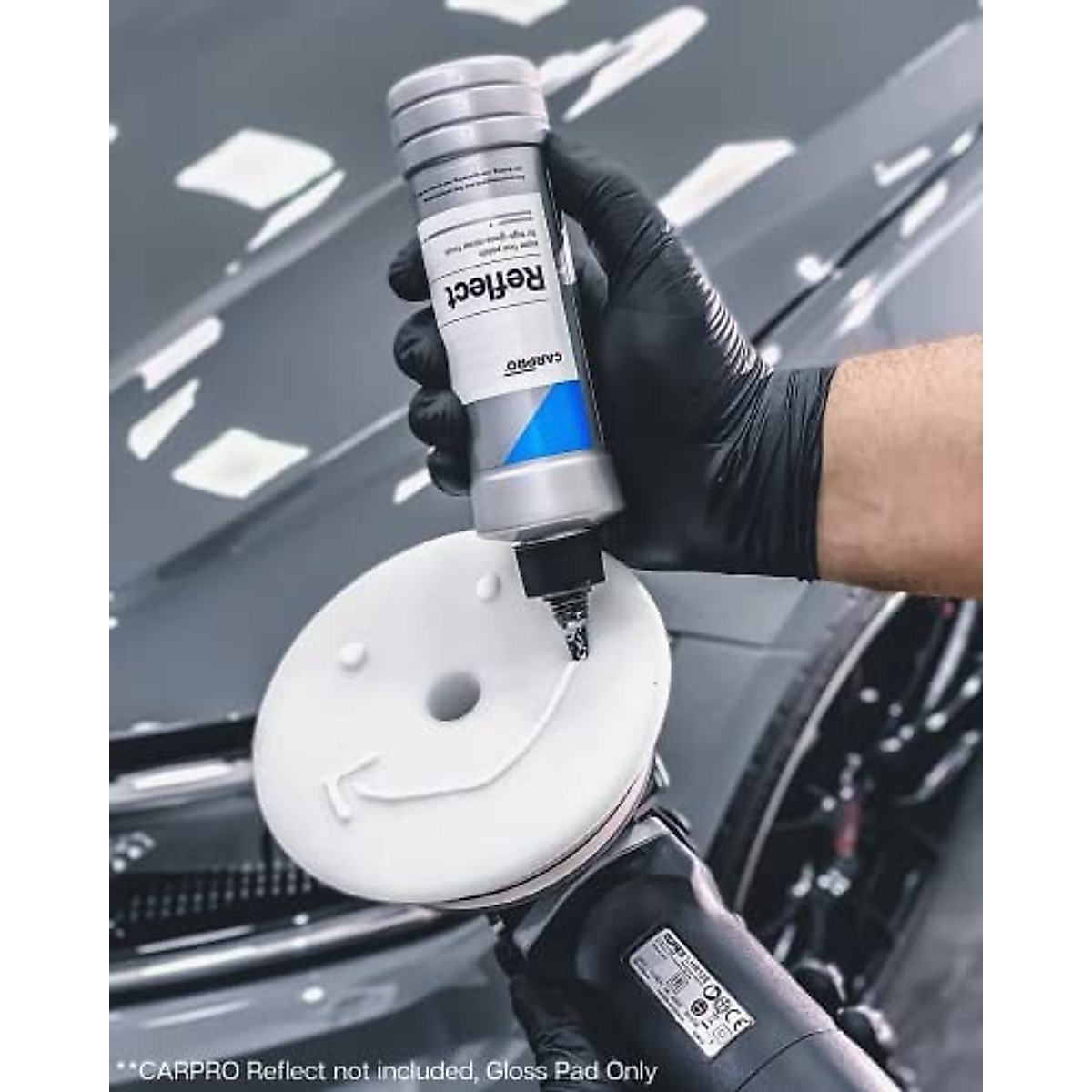 CARPRO Gloss Pad - Extreme High Gloss, Made of Unique Japanese Open Cell Polyurethane Foam, Beveled Profile, Both Dual Action and Rotary Machines - 5" (Pack of 1)