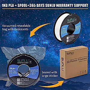 SUNLU PLA+ Filament 1.75mm 10KG PLA Plus 3D Printing Filament for 3D Printer & 3D Pens Tolerance Accuracy +/- 0.02 mm, 11x1KG (2 Colors)