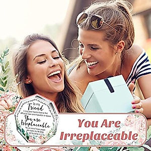 Friends Gifts for Women Friendship Bestie Gifts for Female Best Sunflower Flower Gift Sister Gift Birthday Thank You Gift for Women Acrylic Friendship (Simple Nonagon Style)