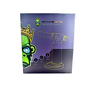 Space King Tall Wind-Proof Torch Lighter - Adjustable Flame - Child-Lock - Perfect for Camping, Kitchen, Backyard, Travel, Beach, BBQ, Mountain, Outdoors, Travel, Garage, and More. (Red)