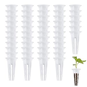 Alphatool 50pcs Grow Basket Replacement- Seed Plant Pod Basket Compatible with Grow Sponge, Plant Growing Containers Plant Pods for Herb Cilantro Lettuce Hydroponic Growing System