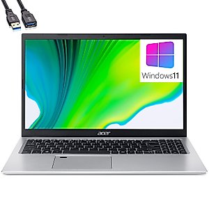 acer Aspire 5 15.6" FHD Laptop Computer, Intel Quad-Core i7-1165G7 up to 4.7GHz, 40GB DDR4 RAM, 2TB PCIe SSD, WiFi 6, Bluetooth 5.1, Backlit KB, Fingerprint Reader, Windows 11, BROAG Extension Cable