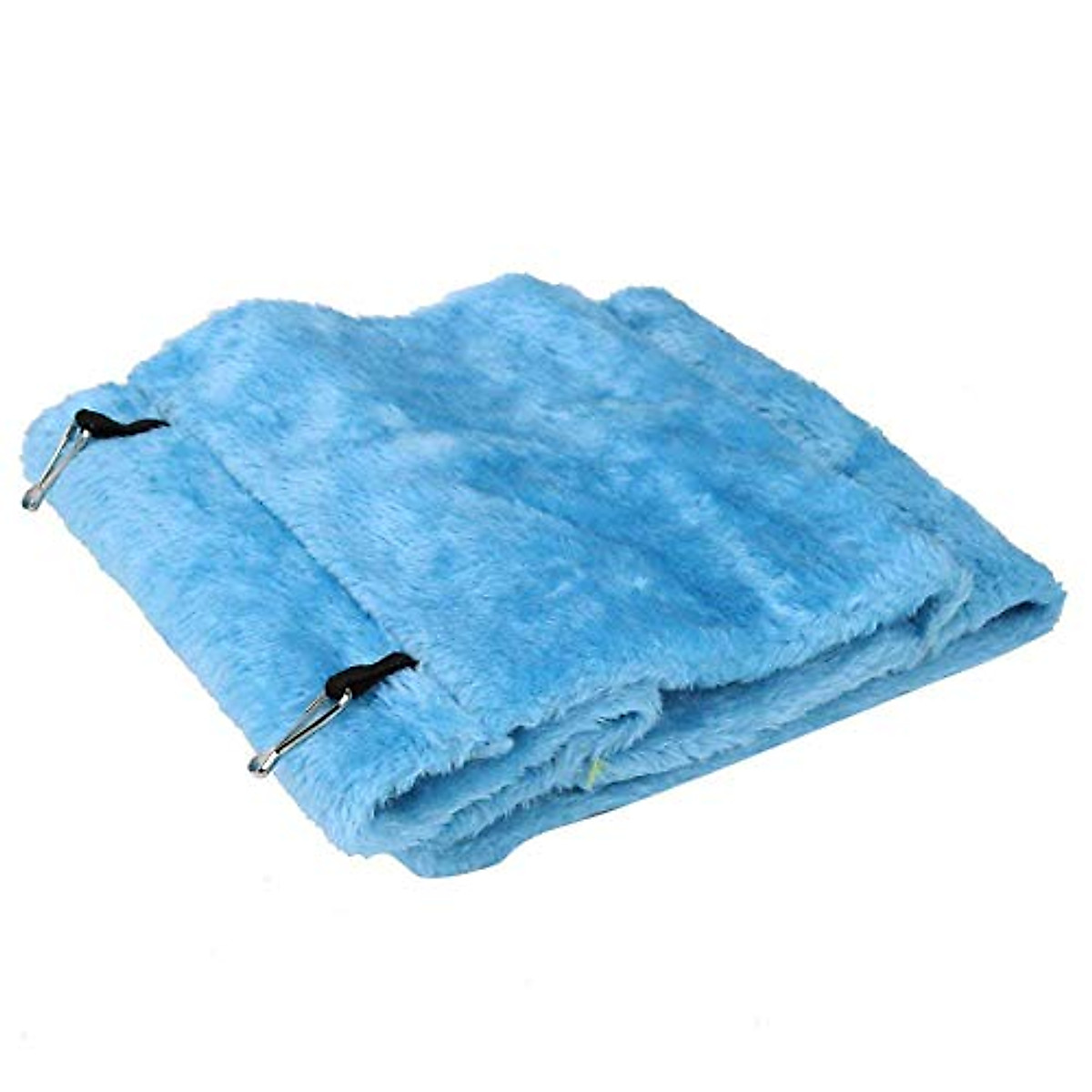 Wontee Bird Parrot Plush Hammock Dual Layer Nest Shed Bird Snuggle Cave Happy Hut for Parrot Macaw Budgies Eclectus Parakeet Cockatiels Cockatoo Lovebird (S, Blue)