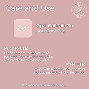 Opal Cool Gal Pals - Blush; Cool Pack Comfort for Menopause & Nursing Moms; Set of 4 Bra Inserts