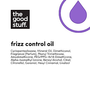 THE GOOD STUFF Leave-in Frizz Control Hair Oil for Softness, Protection, and Shine | Lightweight Hydrating Anti Frizz Serum for Smooth, Shiny Hair All Day Long | Vegan and Cruelty-Free Conditioner