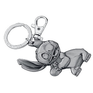 Disney Stitch Pewter Key Ring Silver, 3"