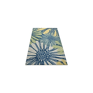 Nourison Home & Garden Indoor/Outdoor Blue 2'3" x 3'9" Area -Rug, Easy -Cleaning, Non Shedding, Bed Room, Living Room, Dining Room, Kitchen (2x4)