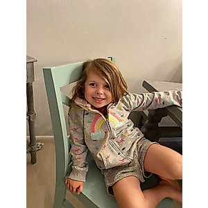 Popshion Toddler Girls Zip up Rainbow Sweatshirt Winter Jacket Long Sleeve Hooded Coats Dino Shirt Fall Clothes Tops Christmas Kids Dinosaur Hoodies 5t