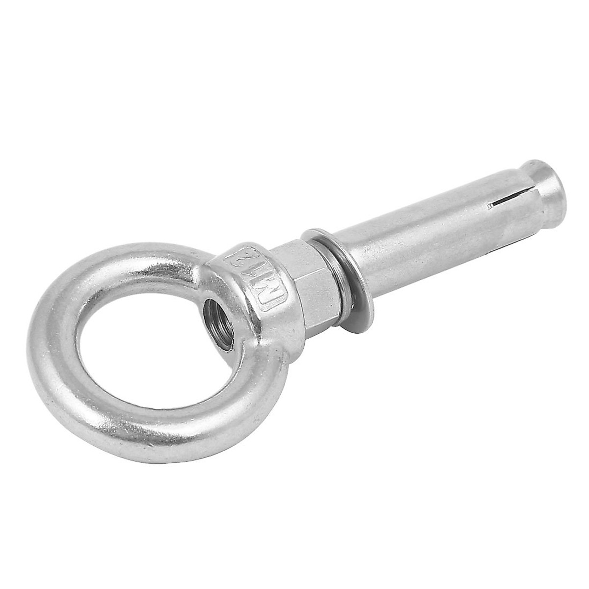 uxcell M12x80mm 304 Stainless Steel Ring Lifting Sleeve Expansion Closed Hook Eye Bolt