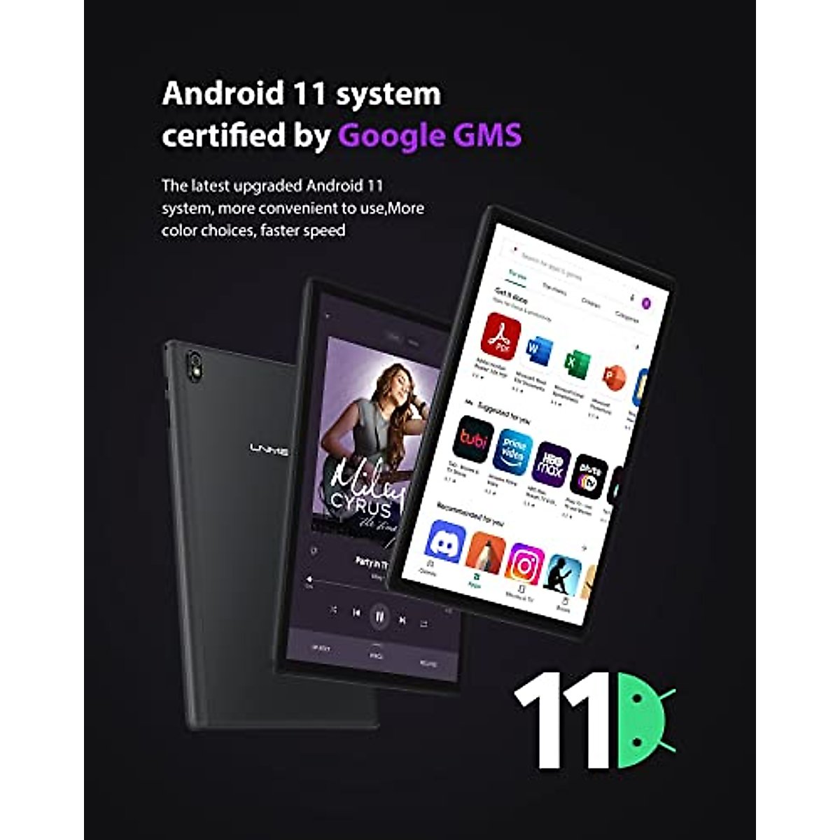LNMBBS Tablet 10 Inch Android 11, Octa-Core 1.8GHz Processor,4GB RAM,64GB Storage,2.4G/5G WiFi,1080P FHD IPS Display,Tablet with Keyboard,13MP Rear Camera,Bluetooth 5.0,GPS,Face ID,Gray