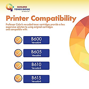 Professor Color Re-Coded OEM Toner Cartridge Replacement for Xerox VersaLink B600/B605/B610/B615 | 106R03944 - Extra High Capacity Black (46,700 Pages)