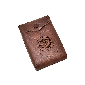 House of Cribbage - 2 Track - Wooden Travel/Pocket Size Cribbage Board - 4 Inch - Inlaid in Maple Wood/Bloodwood with Storage Space for Cribbage Pegs - 60 Points - Non Continuous