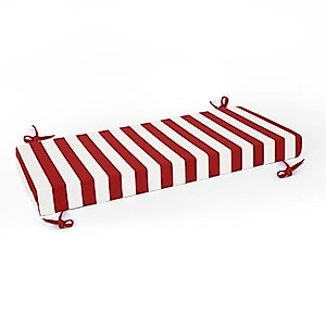 Focuprodu Bench Cushion 45 Inch, Patio Furniture Cushions, Non-silp Durable Window Seat Cushions, Personalized Custom Furniture Bench Cushions. (45x18x2.5, Red Stripes)