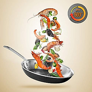 NutriChef Kit 8-Piece 4-Ply Kitchenware Pots & Pans Set Stylish Kitchen Cookware w/Cast Stainless Steel Handle