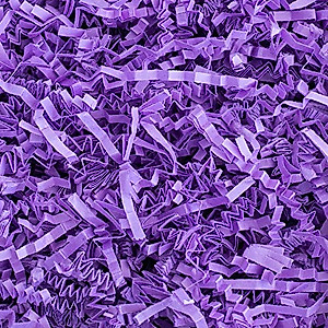 MagicWater Supply Crinkle Cut Paper Shred Filler (1 LB) for Gift Wrapping & Basket Filling - Purple