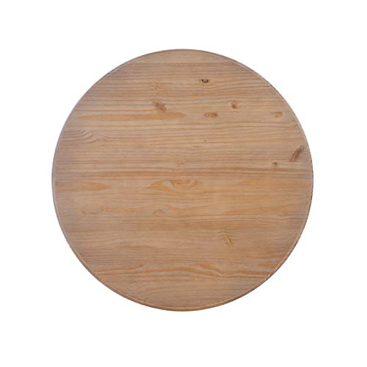 Riverbay Furniture Wood Pedestal Dining Table in Natural Brown and White