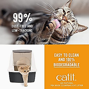 Catit Go Natural Pea Husk Clumping Cat Litter 14.8 lb, Lavender