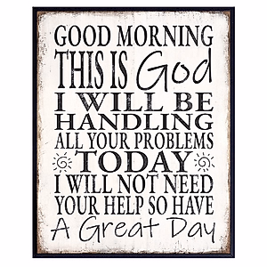 Yellowbird Art & Design Christian Wall Art - God Wall Decor - Religious Gifts for Men Man - Catholic Gift - Inspirational Wall Decor Poster - spiritual Wall Decor - Religion Christianity decoration