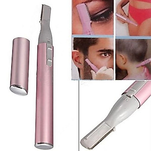 Bluelans Unisex Hair Trimmer, Electric Facial Hair Remover for Men and Women, Pink