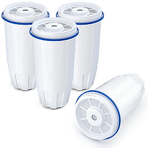 Upgraded Water Filter Replacement for Zero Pitcher and Dispenser ZR-001 ZR-004 ZP-006 ZR-017, Multi-Stage Filter System, Effectively Reducing Lead, Chromium, PFOA, and PFOS Contaminants, Pack of 4