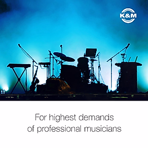 K&M König & Meyer 18020.000.55 Oboe In-Bell Stand | Stable 4 Leg Flute, Clarinet, Recorder, Wind Instrument Holder | Lightweight Portable Compact | Secure Level Base | German Made | Black