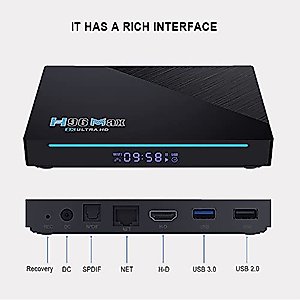 Doole H96 MAX RK3566 Smart TV Box Android 11.0 8K Media Player with BT Voice Control Set top Box (8G 128G)