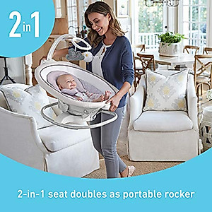 Graco Sense2Soothe 2-in-1 Baby Swing and Portable Rocker with Cry Detection Technology - Sailor