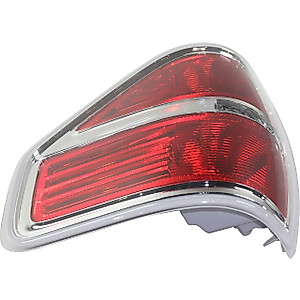 Evan Fischer NHTSA/DOT Compliant Tail Light Lens and Housing Compatible with 2009-2014 Ford F-150 Styleside Chrome trim Passenger Side - FO2819143, BL3Z13404B
