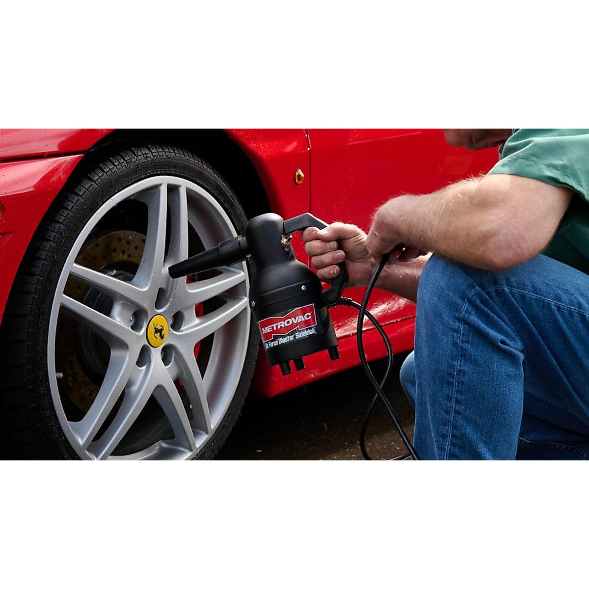 METROVAC Air Force Sidekick SK-1-IND, Handheld Car Blower for Detailing, Removes Dust and Debris from Clothes, Surfaces, or Components. 120V