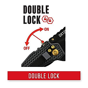 Coast DX126 1.2 In. Stainless Steel Razor Blade Pocket Knife with DOUBLE LOCK and Nylon Handle