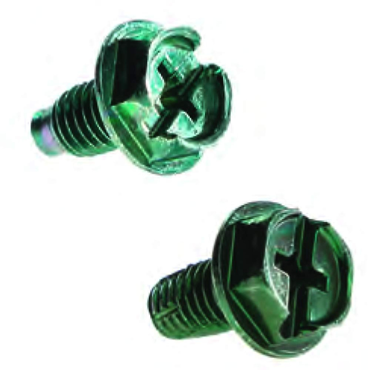 Selecta GS1038J 10-32 x 3/8” Hex Washer Combo Ground Screws, Jar of 100, Green