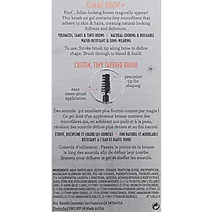 Benefit Gimme Brow+ Volumizing Fiber Gel, #3 Medium Neutral Light Brown, 0.05 Fl Oz