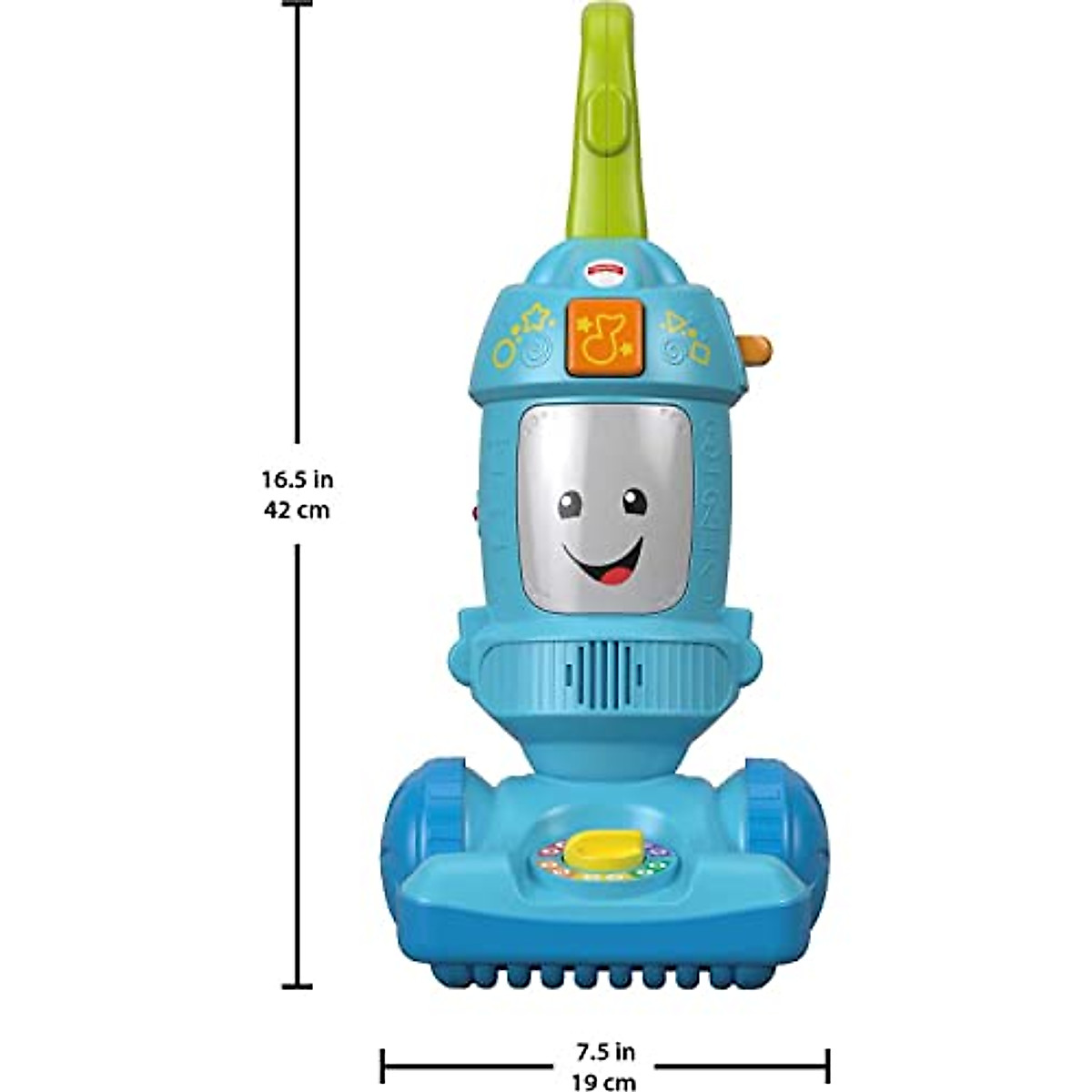 Fisher-Price Laugh & Learn Toddler Toy Light-Up Learning Vacuum Musical Push Along For Pretend Play Ages 1+ Years