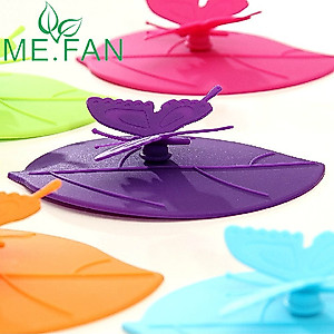 Silicone Cup Lids - Creative Butterfly Mug Cover From ME.FAN - Anti-dust Airtight Seal Silicone Drink Cup Lids - Hot Cup Lids 6 Set In Bright Colors