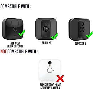 Wasserstein Outdoor Solar Panel with Internal Battery Compatible with Blink Outdoor (3rd Gen) and Blink Outdoor 4 (4th Gen) Cameras (2-Pack, White) - Camera NOT Included