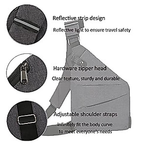 VUUEAN Personal flex bag,Anti-thief Slim Sling Bag Personal Pocket Bag,Multipurpose Crossbody Backpack for Outdoor (Black-2)