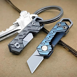 Factory Price EDC Keychain Stainless Steel Utility Mini Knife Customized Foldable Pocket Knife for Multiple Cutting Tasks