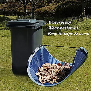 Leaf Collector- Garden Tool, Collapsible Reusable yard waste collector，leaf pickup, leaf loader，Heavy duty tote, Foldable Dustpan
