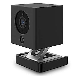 VOMENC Silicone Case for Wyze Cam Wyze Cam V2-Quick Wall Bracket Included-Scratch Protection Cover-Extra Protection for Wyze Camera (1PACK, Black)