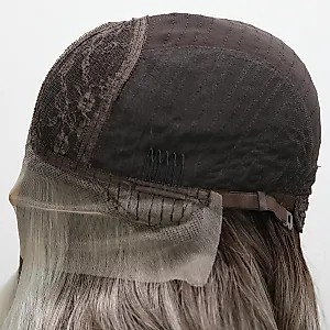 Smilco Synthetic Wigs for Women Ash Brown Wig Long Wavy Curly Wig with Bangs Natural Looking Hair Wigs Synthetic Heat Resistant Fiber Wigs for Daily Party Cosplay (26 Inch)