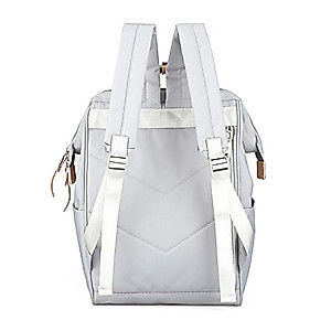 himawari Laptop Backpack for Women&Men Travel Backpack With USB Charging Port Large Business Bag Water Resistant College Bag Computer Bag Doctor Bag(1881-Grey)