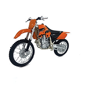 Welly Die Cast Motorcycle Orange KTM 450 SX Racing, 1:18 Scale for Unisex Adult