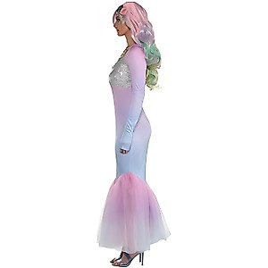 Amscan Enchanting Pastel Colors Mystical Mermaid Costume - 1 Pc - Perfect for Little Dreamers, Large (10-12)