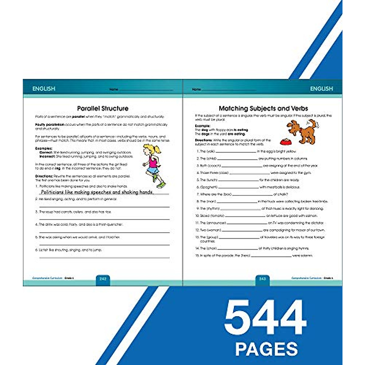 Carson Dellosa Comprehensive Curriculum of Basic Skills 6th Grade Workbooks All Subjects for Ages 11-12, Math, Reading Comprehension, Writing, Grammar, Fractions, Geometry, Grade 6 Workbooks (544 pgs)