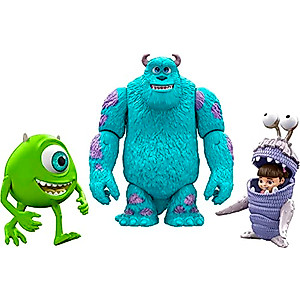 Mattel Disney and Pixar Monsters, Inc Storyteller 3 Action Figure Pack, Sulley Mike & Boo Characters in Get Boo Home Pack, Authentic Toys at 3 Inch Scale