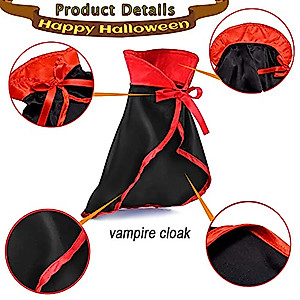 Halloween Large Dog Costume 2PACK Cute Cat Dog Cosplay Devil Hat Headband Adjustable Vampire Cloak Funny Hair Hoop Cape for Medium Large Dogs Holiday Dress Supplies