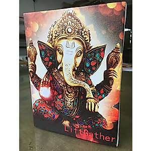 LiftGather 5pcs / set waterproof canvas painting elephant trunk God Ganesha HD print home wall hanging art prints modular pictures