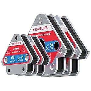 YESWELDER 25 LB & 50LB Welding Magnet-4 Pieces of Magnetic Welding Holder 25 LBS /50 LBs Holding Power Welding Accessories
